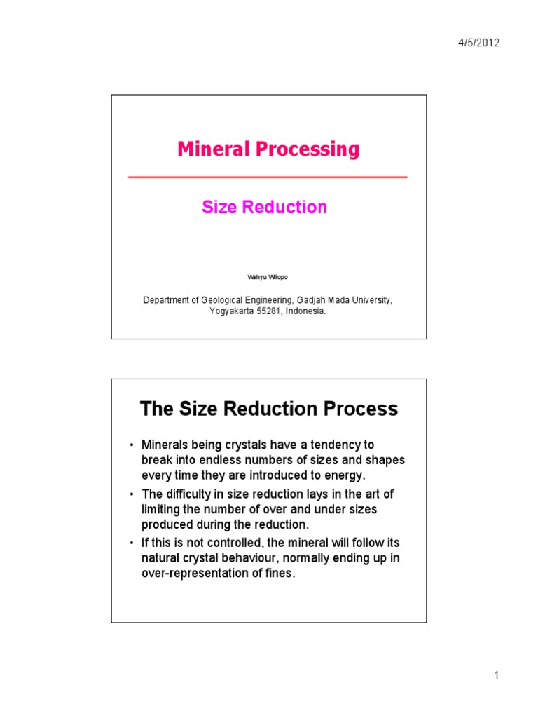 Chapter 3 Size Reduction PDF | PDF | Mill (Grinding) | Industrial Processes