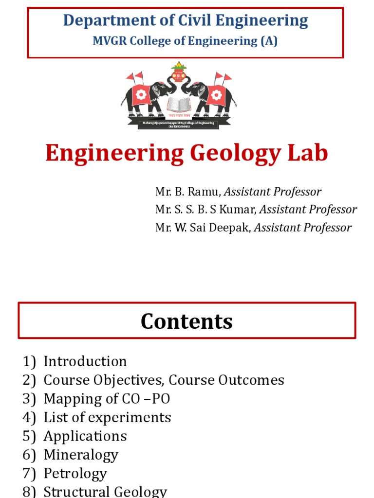 Engineering Geology Lab Overview | PDF | Geology | Structural Geology