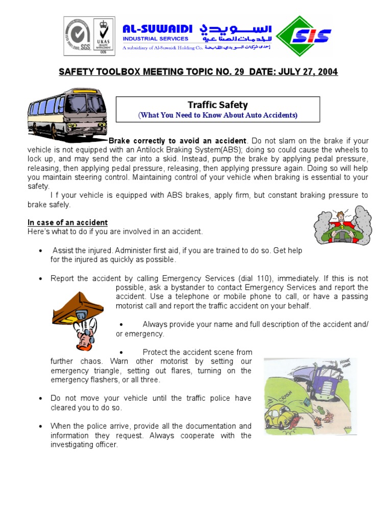 Traffic Safety | PDF | Anti Lock Braking System | Traffic Collision