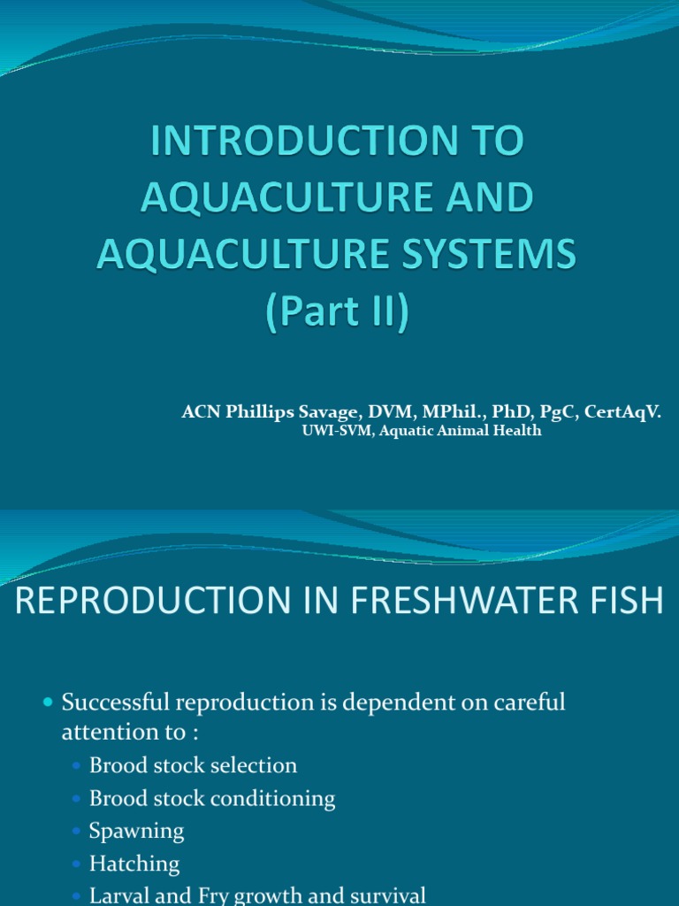 Freshwater Fish Reproduction Guide | PDF | Spawn (Biology) | Vitamin