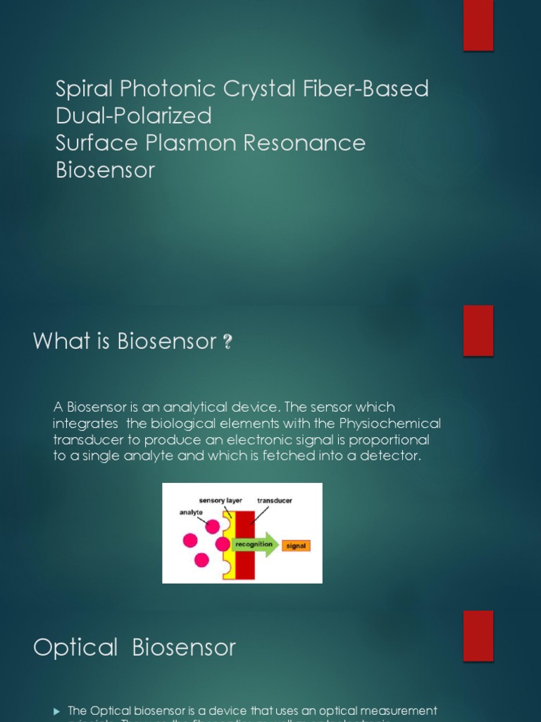 Spiral Photonic Crystal Fiber Based Dual - Polarized Surface Plasmon Resonance Biosensor | PDF ...