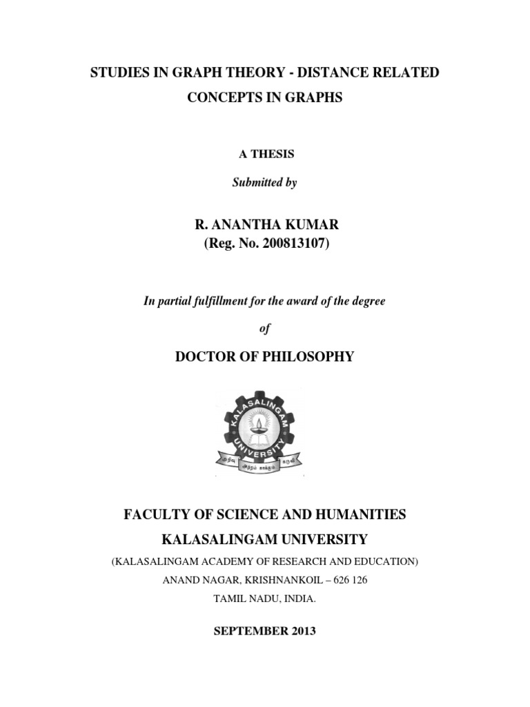 Studies in Graph Theory-Distance Related Concepts in Graphs | PDF ...