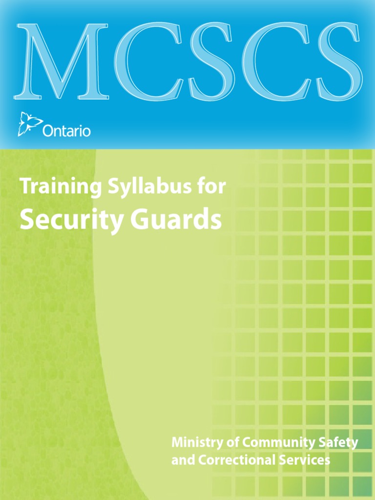 Training Syllabus For Security Guards | PDF | Security Guard | Emergency