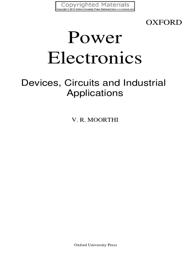 Power Electronics Devices Circuits and I PDF | PDF | P–N Junction ...
