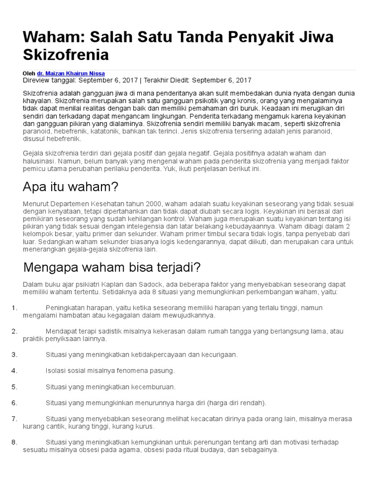 Laporan Tutorial Psikiatri Sken 1 | PDF
