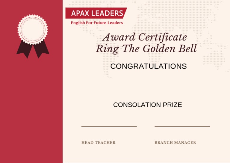 Certificate of Ring The Golden Bell PDF | PDF