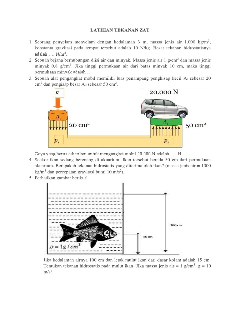 Latihan Tekanan Zat | PDF