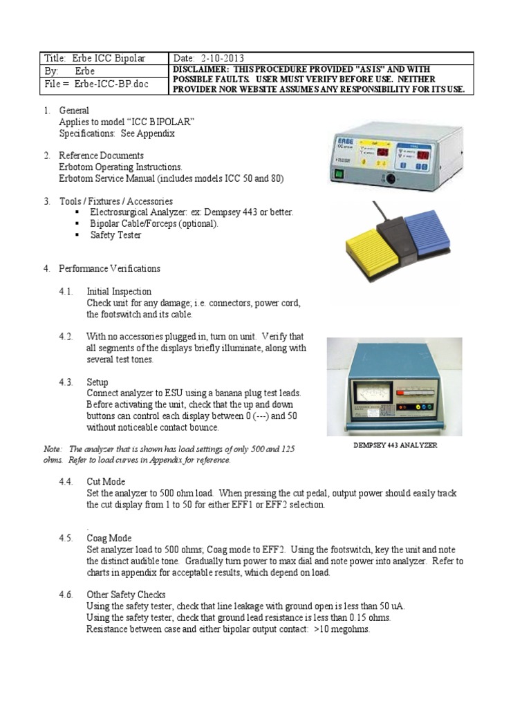 Erbe ICC-BP - Service Guideline | PDF | Electrical Connector ...
