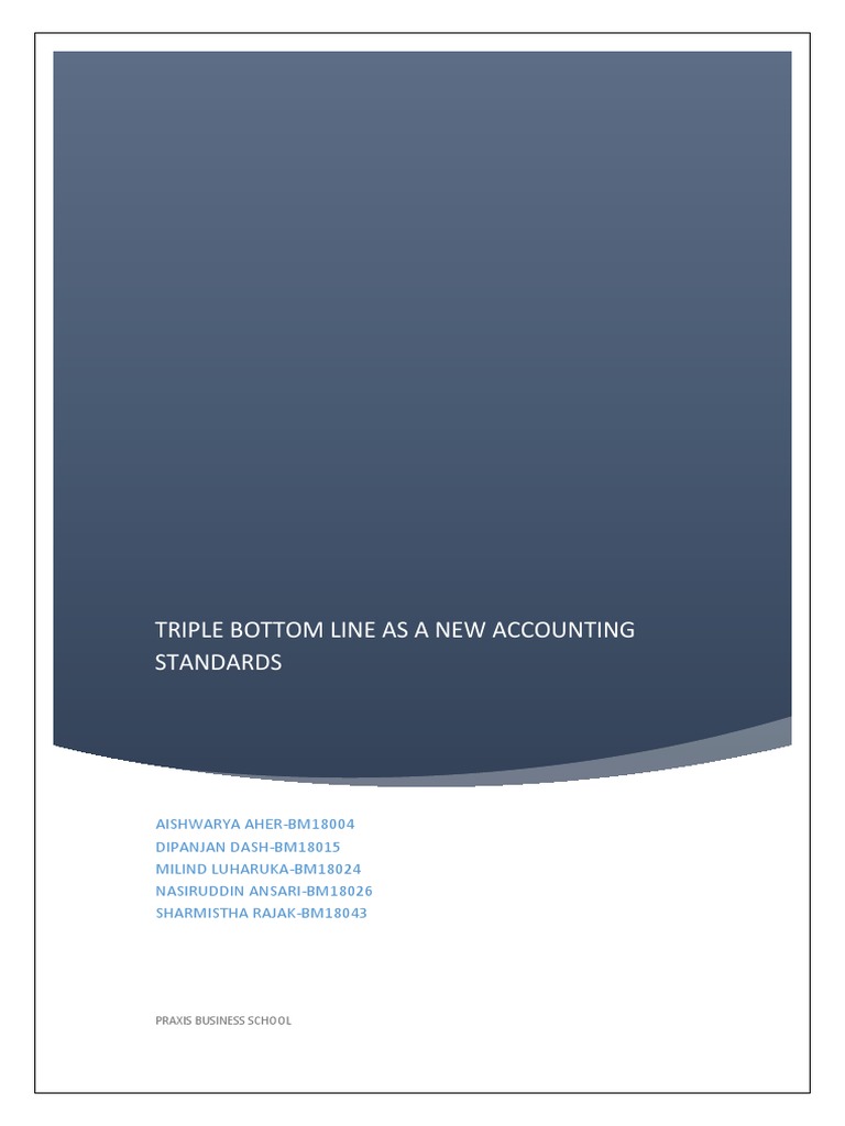 Triple Bottom Line Report Final | PDF | Sustainability | Natural ...