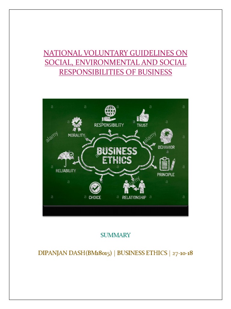 National Voluntary Guidelines On Social, Environmental and Social ...