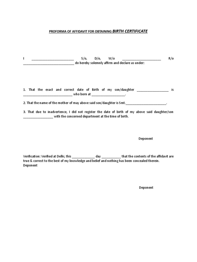 Birth Form | PDF