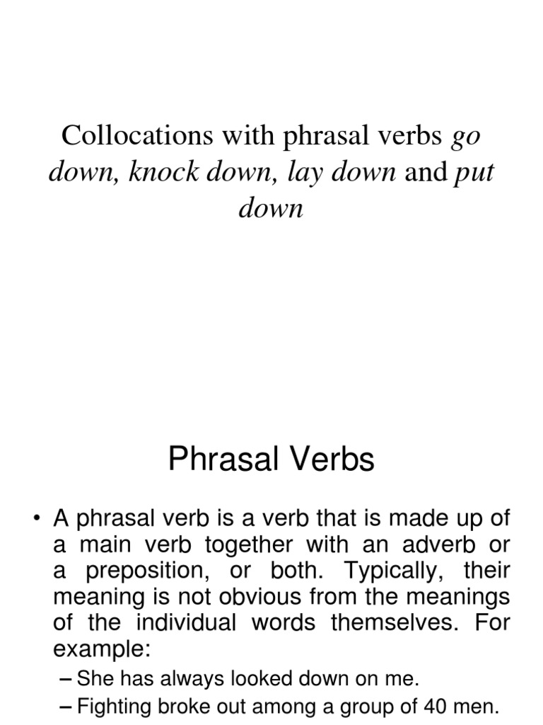 Collocations With Phrasal Verbs | PDF | Object (Grammar) | Verb