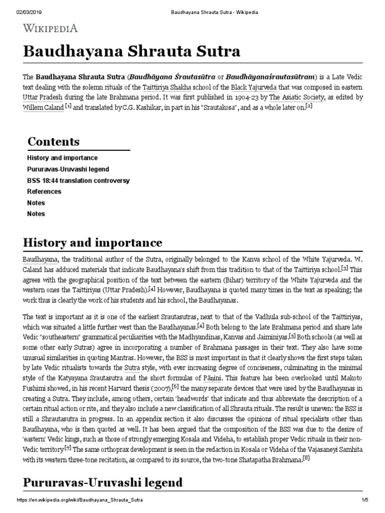 Baudhayana Shrauta Sutra - Wikipedia | PDF | Indian Religious Texts ...