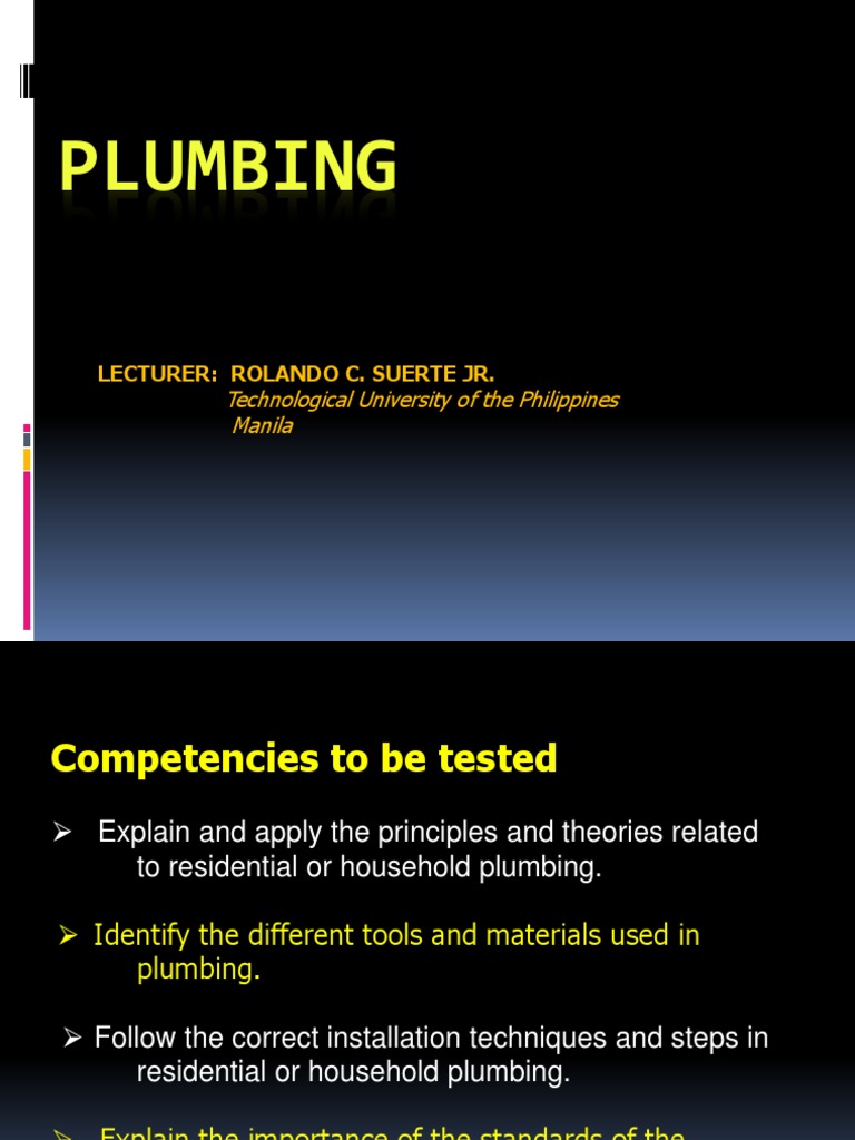 Plumbing: Technological University of The Philippines Manila | PDF ...