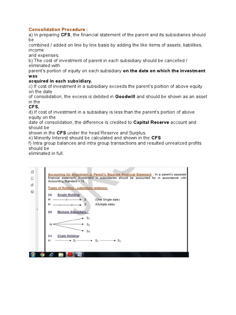 Consolidation Procedure for CFS | PDF