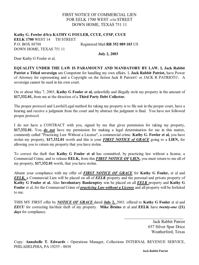 Commercial Lien Process | PDF