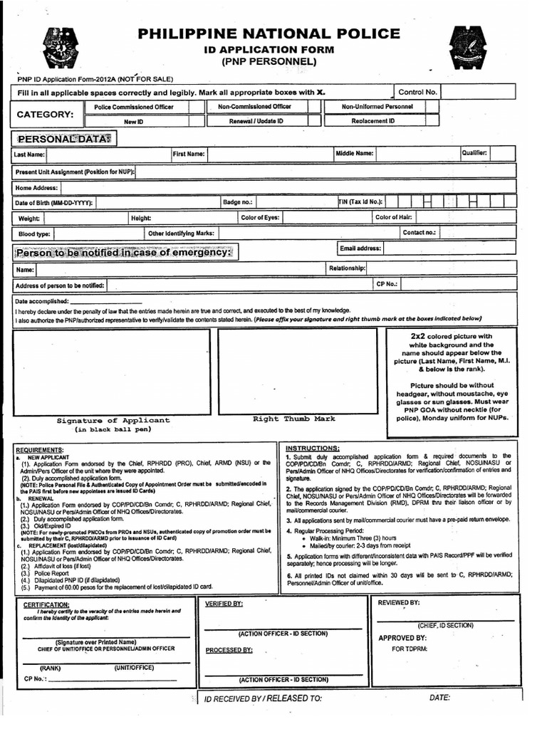 PNP ID NEW Format PDF | PDF