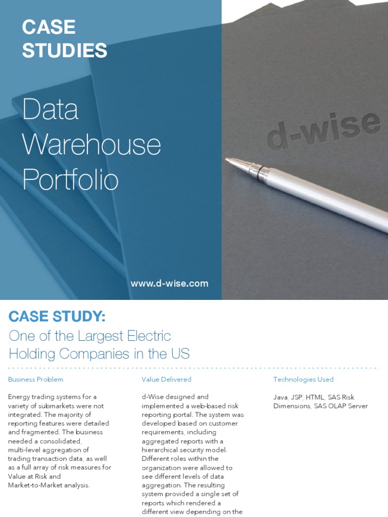 Data Warehousing Case Studies .Compressed-1 | PDF | Electronic Health Record | Sas (Software)