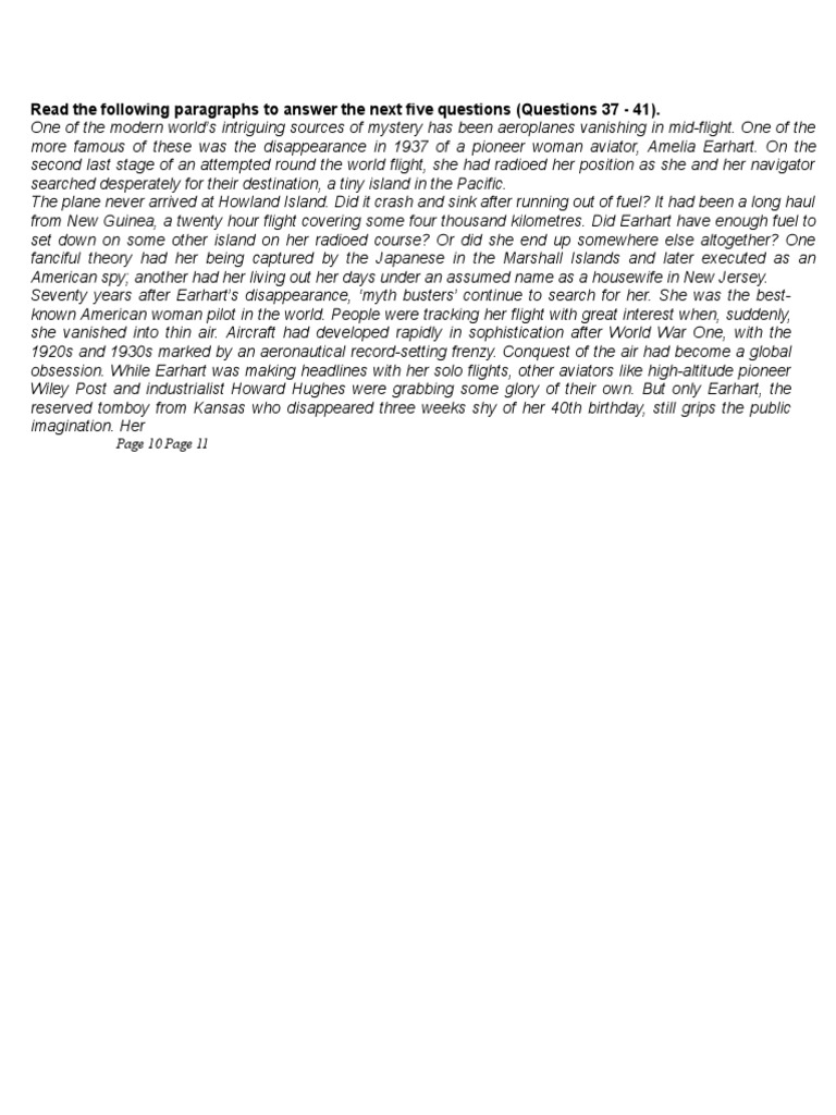 Read The Following Paragraphs To Answer The Next Five Questions ...