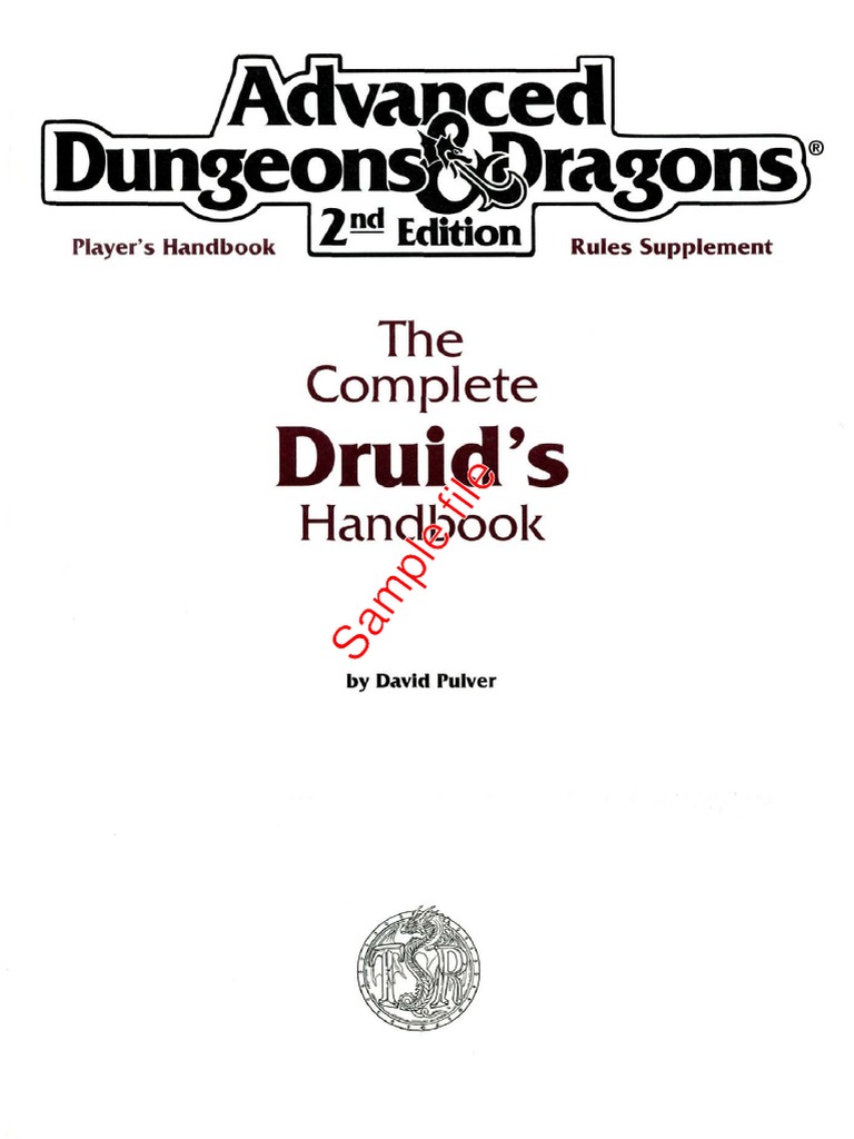 The Complete Handbook: Druid's | Download Free PDF | Dungeons & Dragons ...