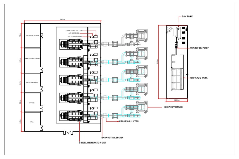 Diesel Power Plant Design Page 1 | PDF