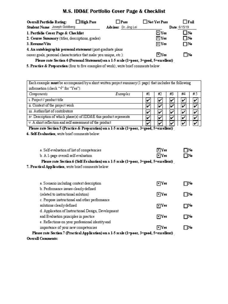 Ms Cover Page Checklist 2019 | PDF | Learning | Cognition