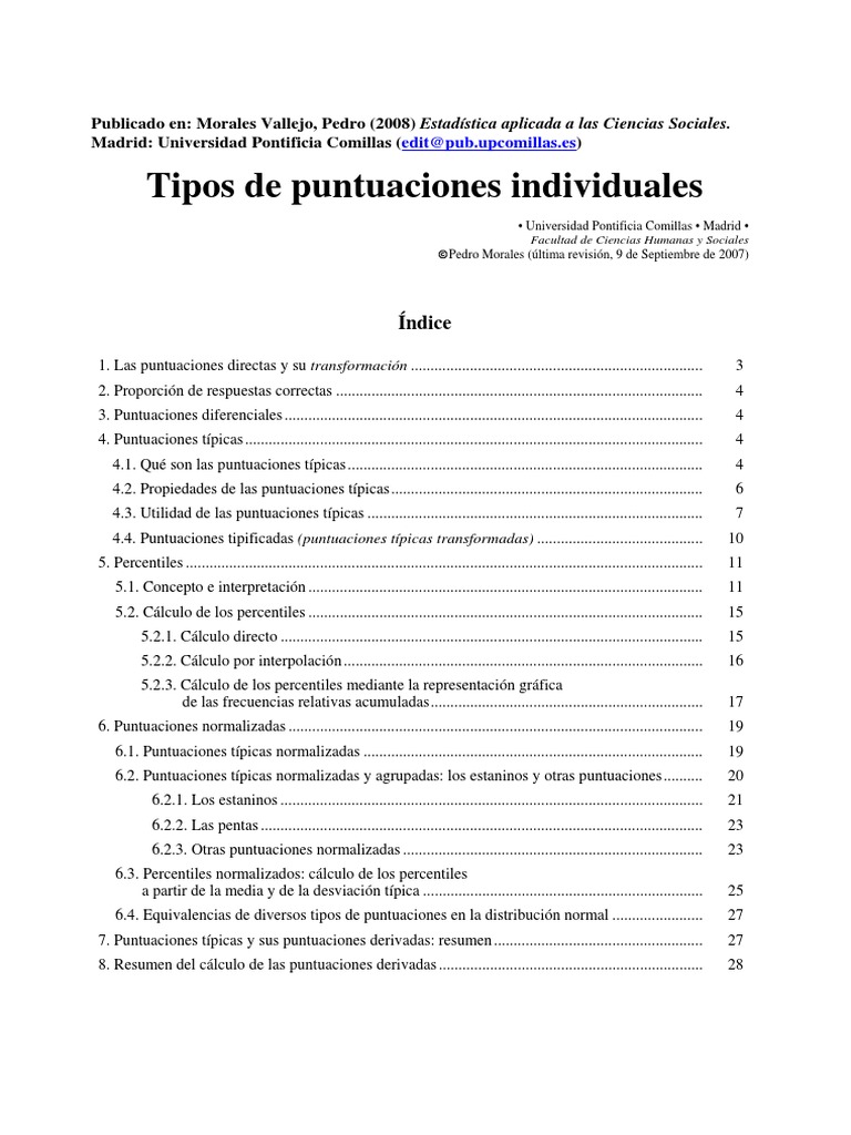 Puntuaciones PDF | PDF | Cuantil | Distribución normal