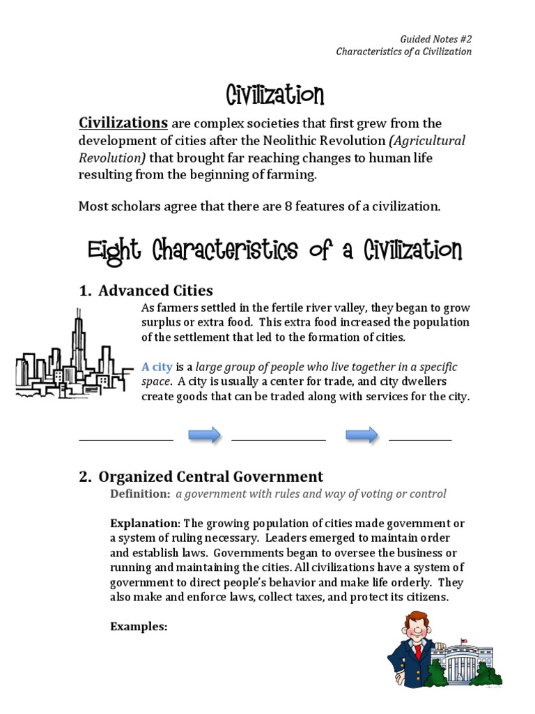 Eight Characteristics of A Civilization - Teacher Copy-0 | PDF ...