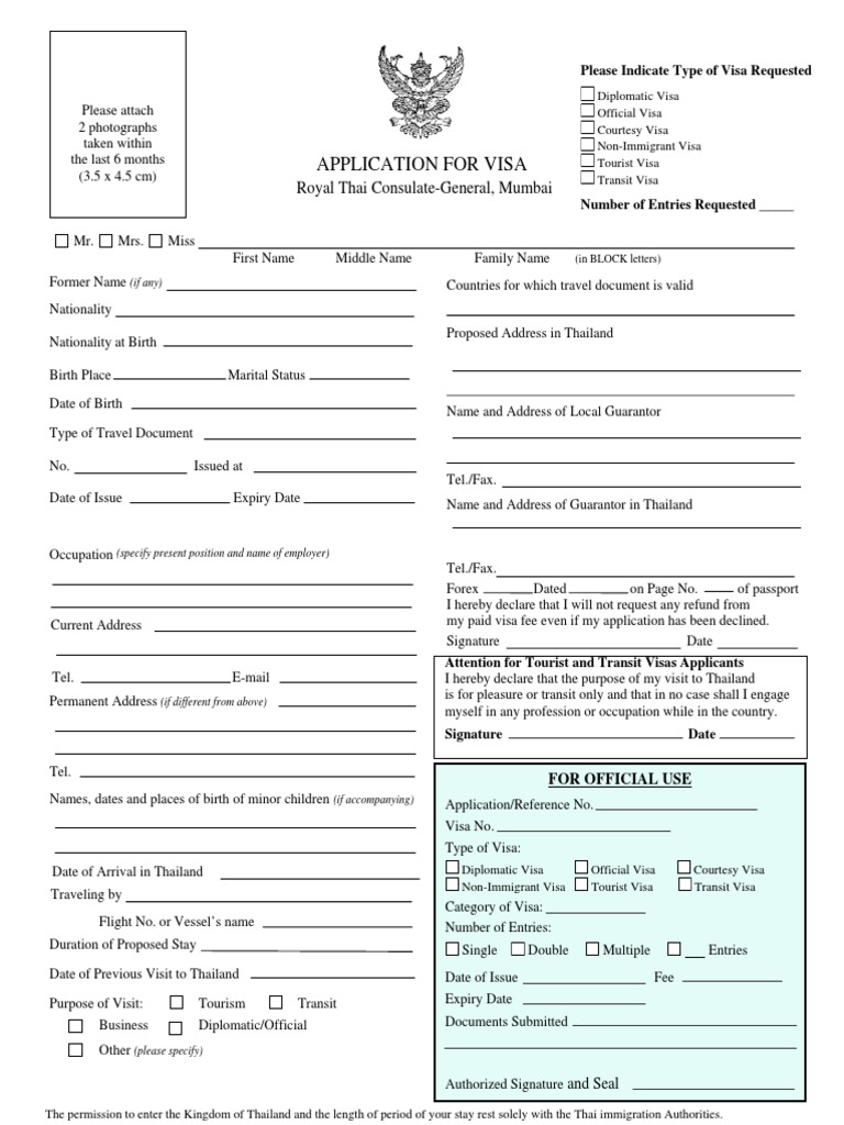 Visa Application Form PDF | PDF | Travel Visa | Immigration