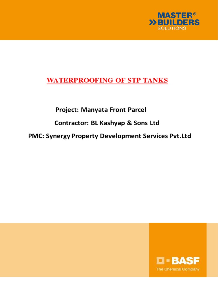 Waterproofing STP Tanks | PDF | Adhesive | Concrete