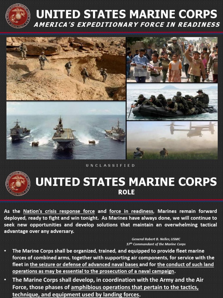 United States Marine Corps: America'S Expeditionary Force in Readiness ...