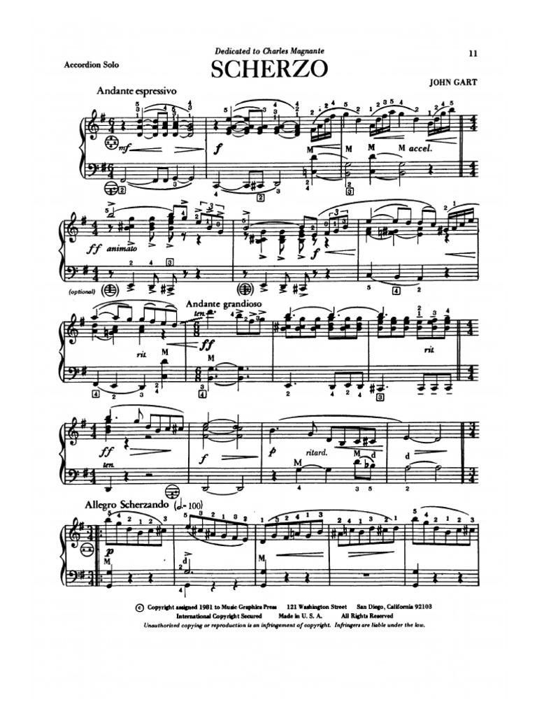 John Gart - Scherzo PDF | PDF