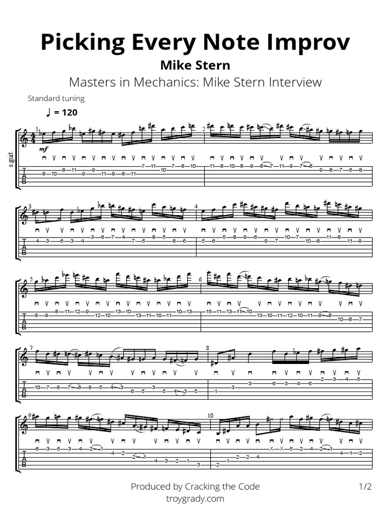 Picking Every Note Improv | PDF
