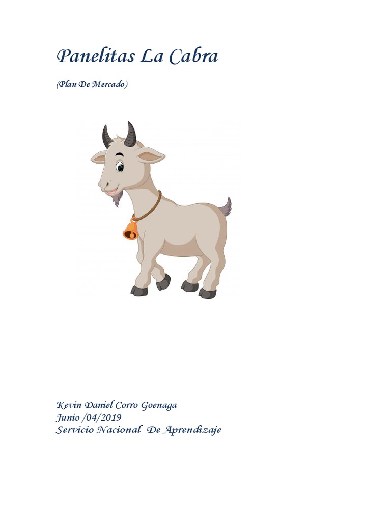 Panelitas La Cabra Plan de Mercado Kevin Corro | PDF | Marketing ...