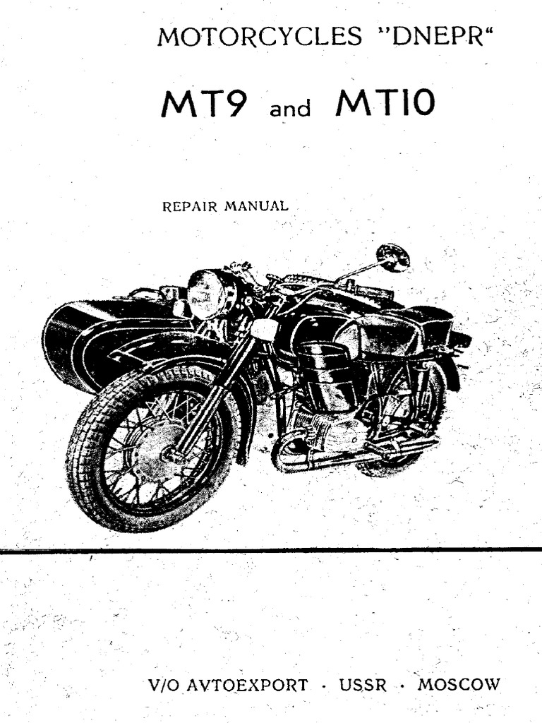 Dnepr Mt9 Mt10 Repair Manual GB | PDF