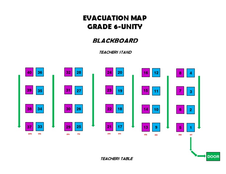 Grade 6 Evacuation Map Overview | PDF
