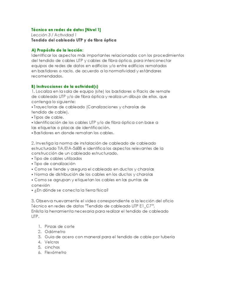 Leccion 3 | PDF | Fibra óptica | Tecnología de información y comunicaciones