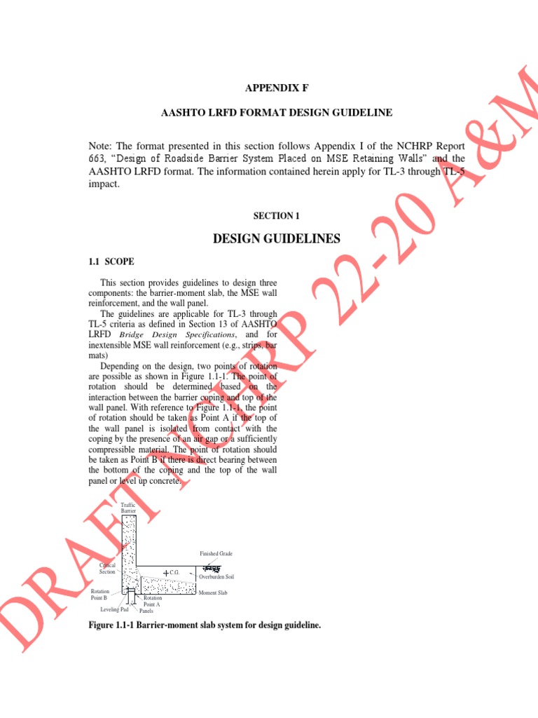 Aashto LRFD Format Design Guideline, Tl-3 Tl4 Tl5 Barriers | PDF ...