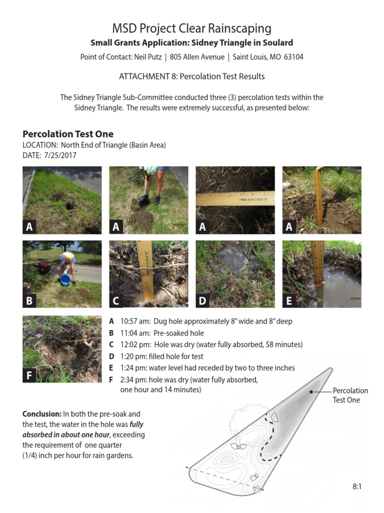 Sidney Street Triangle Garden Percolation Tests | PDF | Water ...