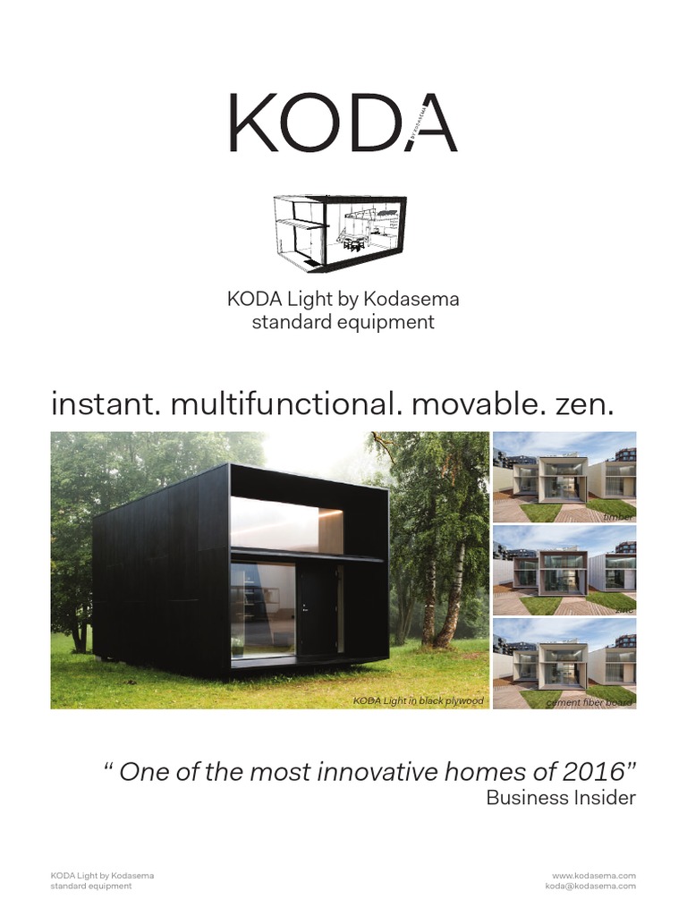 KODA Light: Innovative Movable Homes | PDF | Hvac | Building Insulation