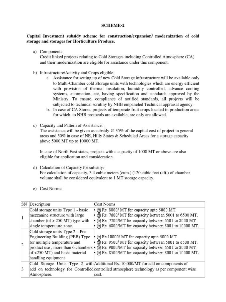 Cold Storage Guidelines NHB | PDF | Warehouse | Refrigeration