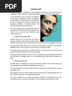 Biografía resumida de Salvador Dalí | PDF | Salvador Dalí | Pinturas