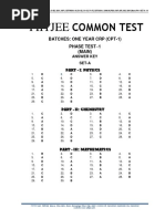 FIITJEE Class 12 Phase Test - 5 Paper 1 | PDF | Nature