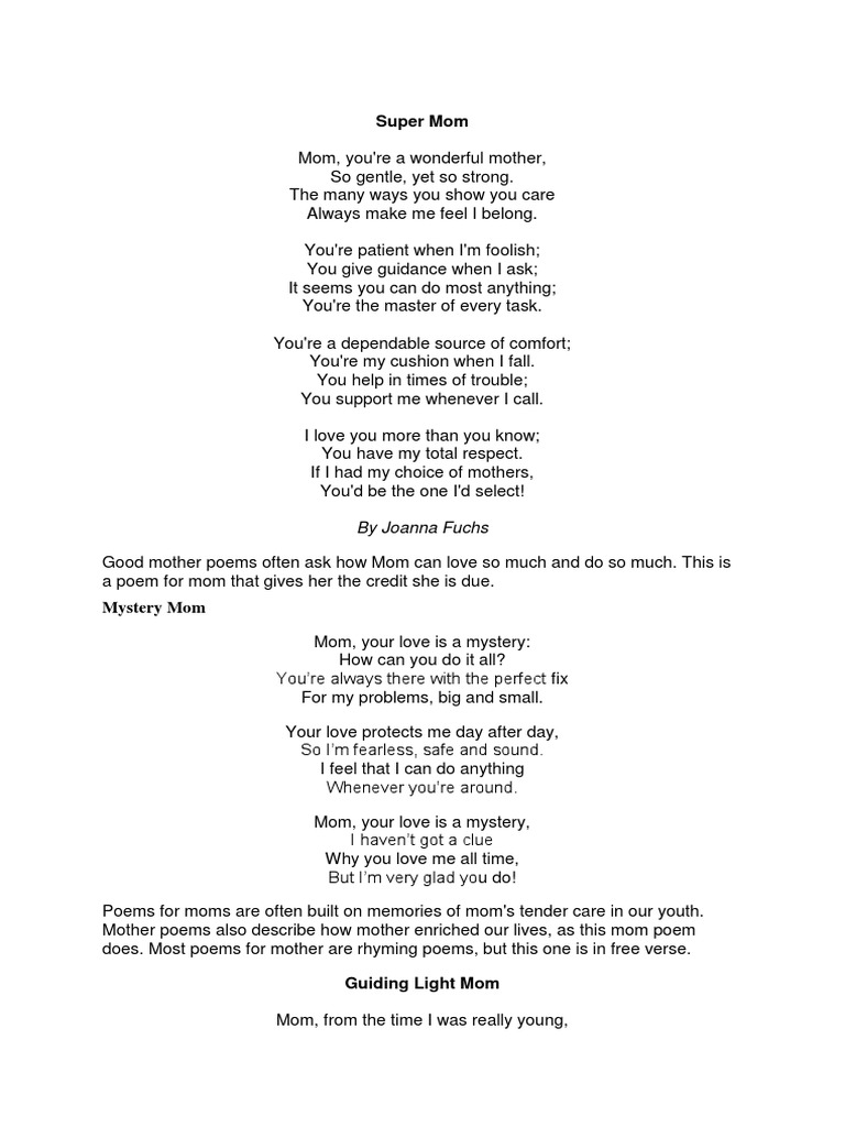 Mother Poems