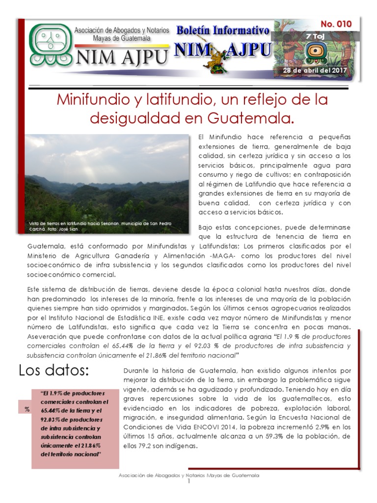 Latifundios y Minifundios | PDF | Minifundio | Guatemala