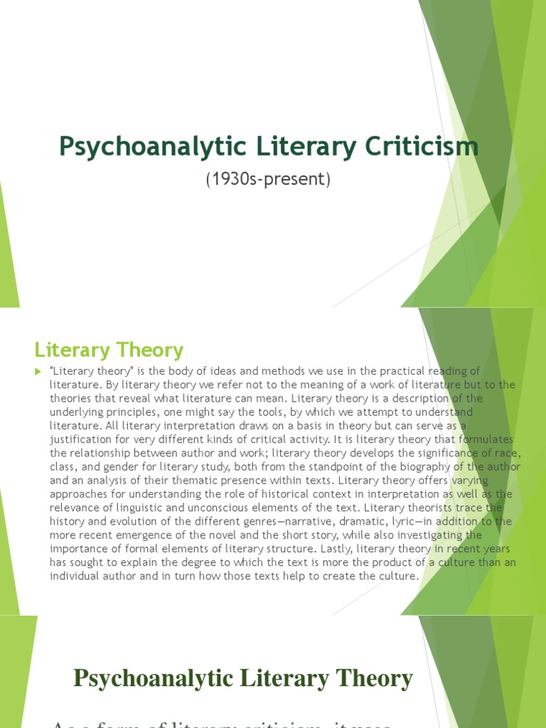 Psychoanalytic Literary Criticism | PDF | Psychoanalysis | Id