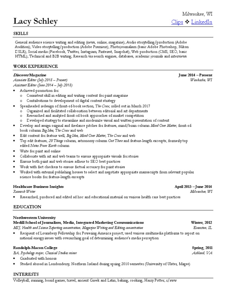 Schley Scribd Resume | Download Free PDF | Editing | Mass Media