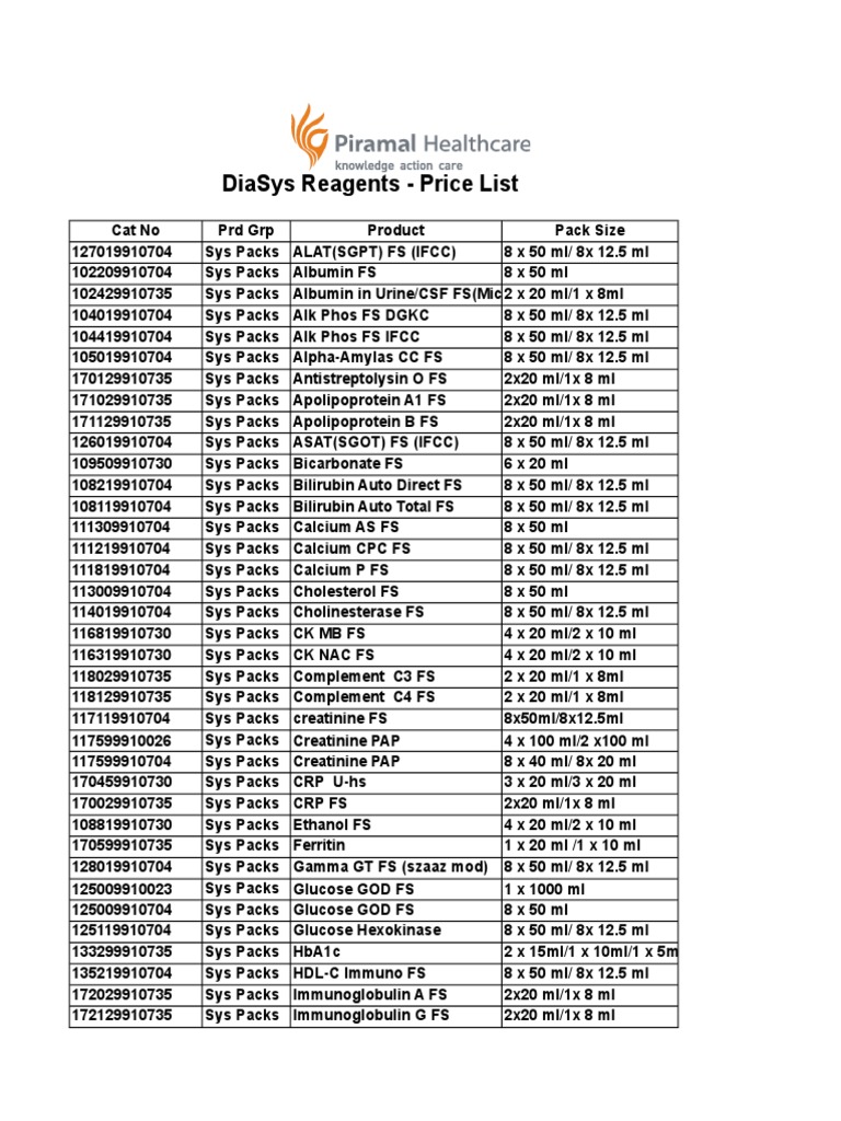 Diasys | PDF | Biochemistry | Chemistry