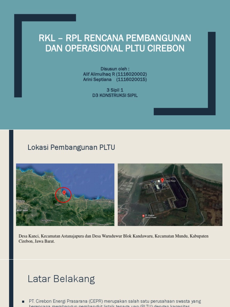 RKL & RPL Rencana Pembangunan Dan Operasi Pltu | PDF