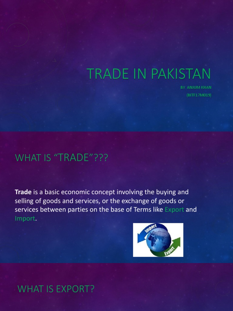 Trade in Pakistan | PDF | Pakistan | Commodity
